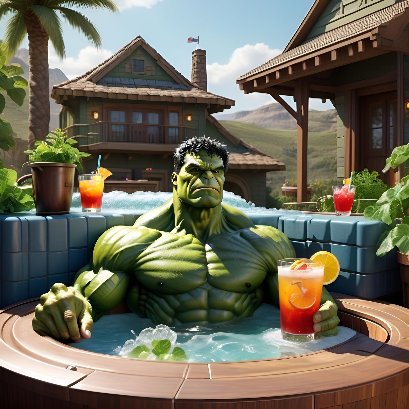 Hulk relax! - AI Generated Artwork - NightCafe Creator