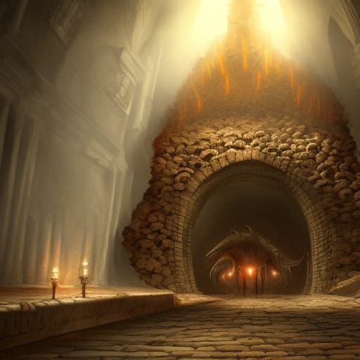 devil in catacombs - AI Generated Artwork - NightCafe Creator