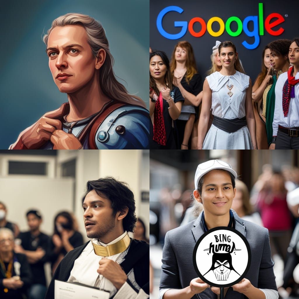 "Google Bard" being a human - AI Generated Artwork - NightCafe Creator