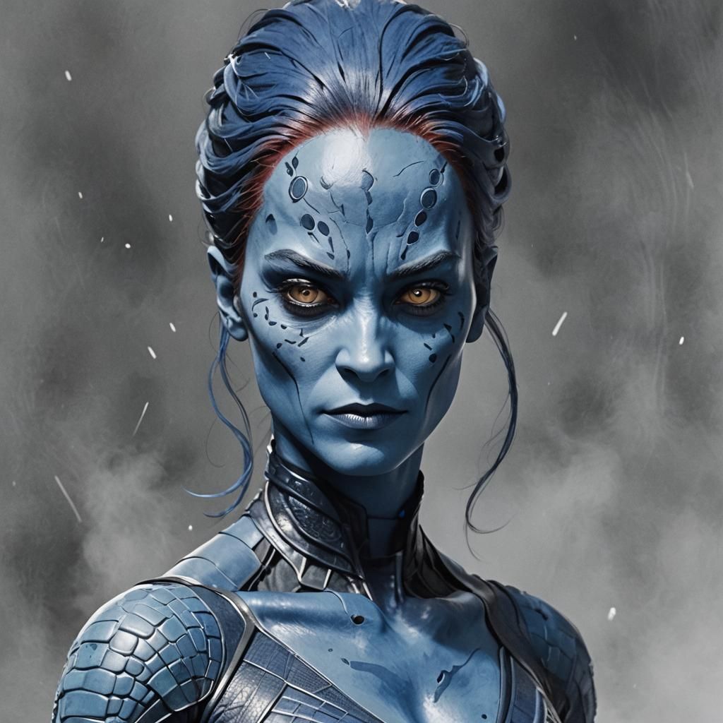 Mystique has the ability to change her cells to acquire the appearance ...