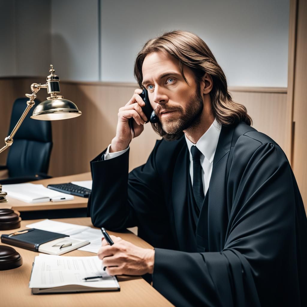 Jesus as a lawyer - AI Generated Artwork - NightCafe Creator