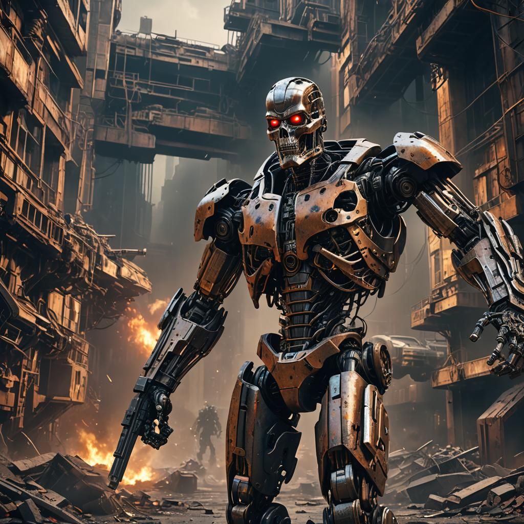 The terminator but it’s really rusty - AI Generated Artwork - NightCafe ...