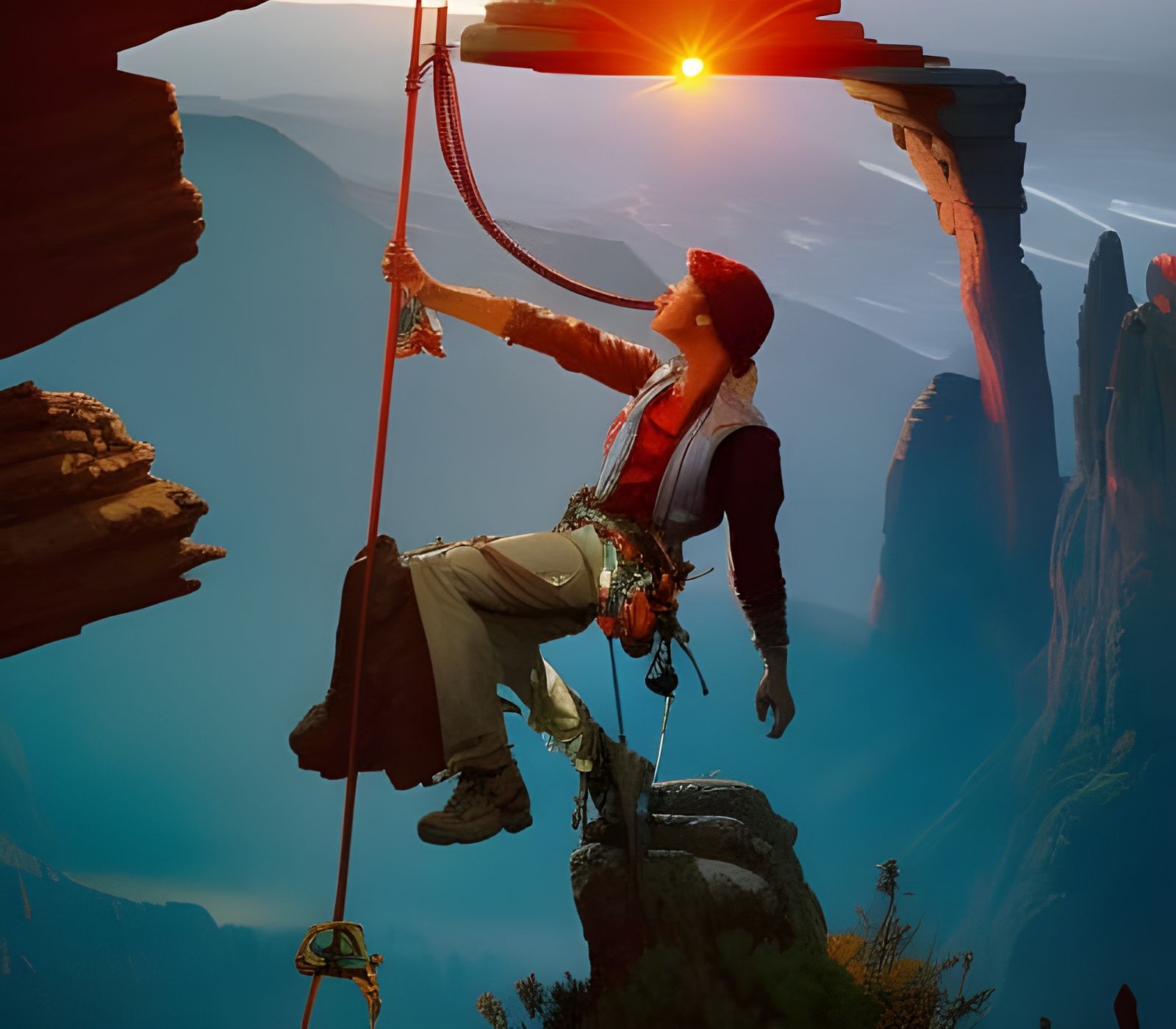 Rock climber - AI Generated Artwork - NightCafe Creator