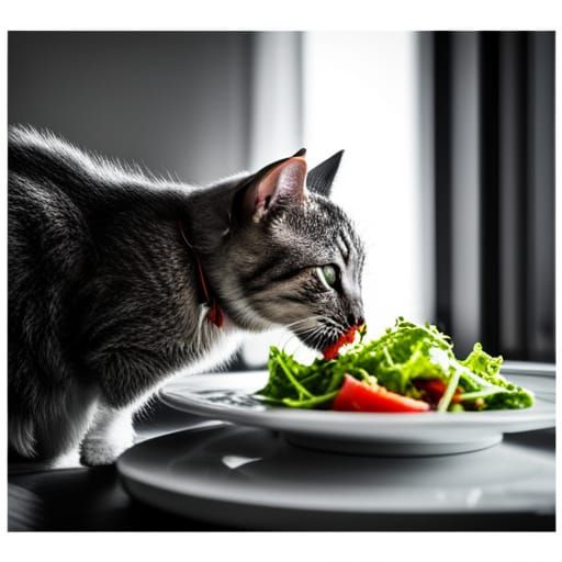 Kit-kat eating salad salad - AI Generated Artwork - NightCafe Creator