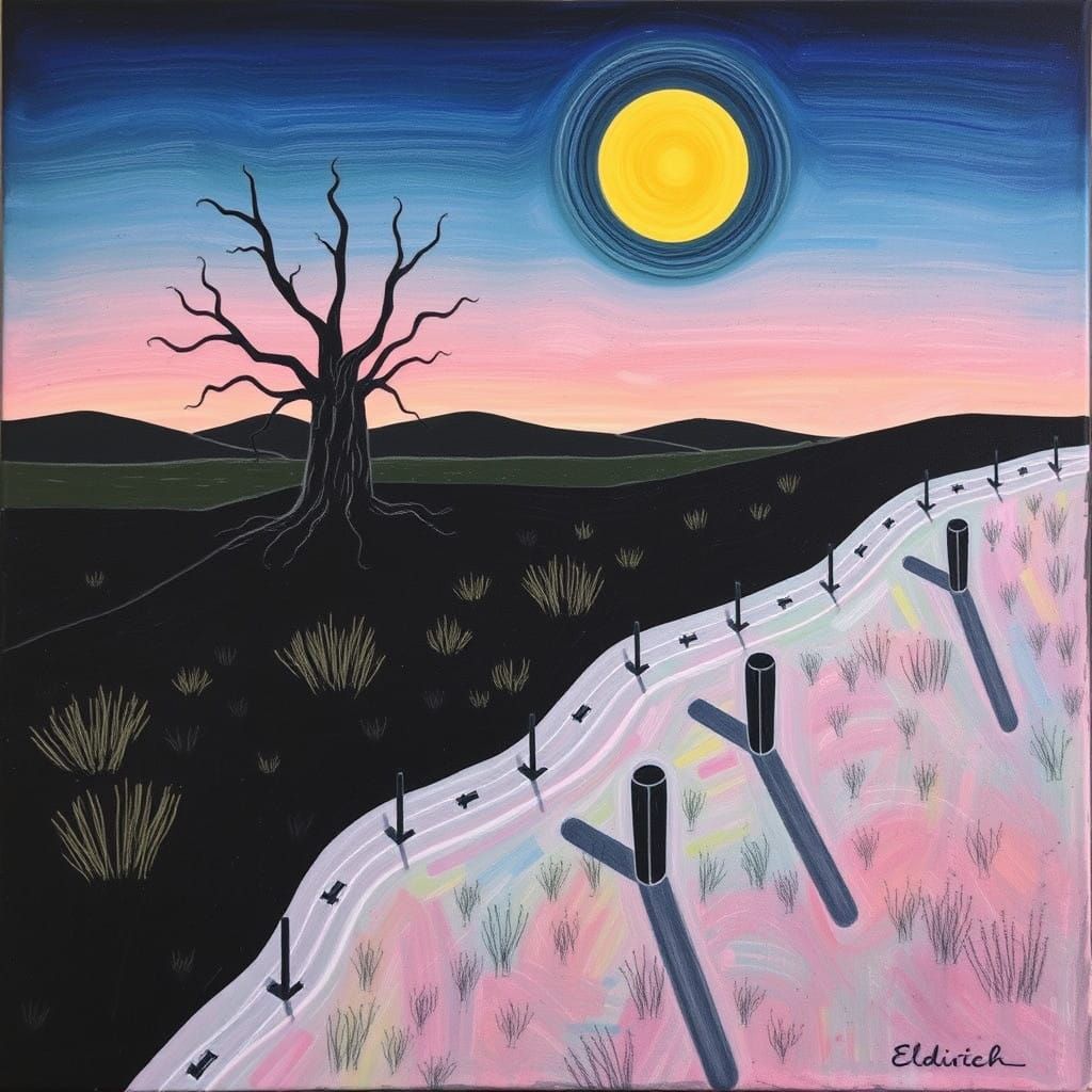 Ethereal Horror Scene in Muted, Expressionist Styl... - AI Art