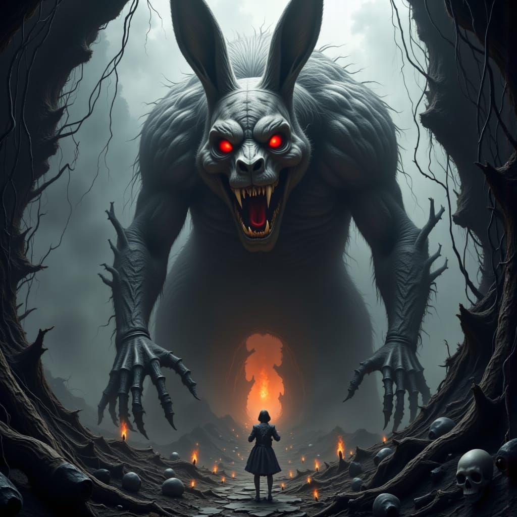 Evil Easter Bunny and his rabbit hole of souls