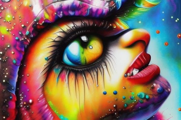 Alien Splash Art Lexi - AI Generated Artwork - NightCafe Creator