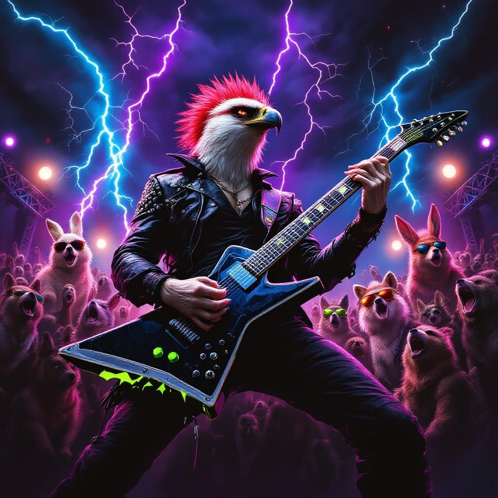 The hawk who rawks! - Electric Hawk Rips Through a Stormy Ro...