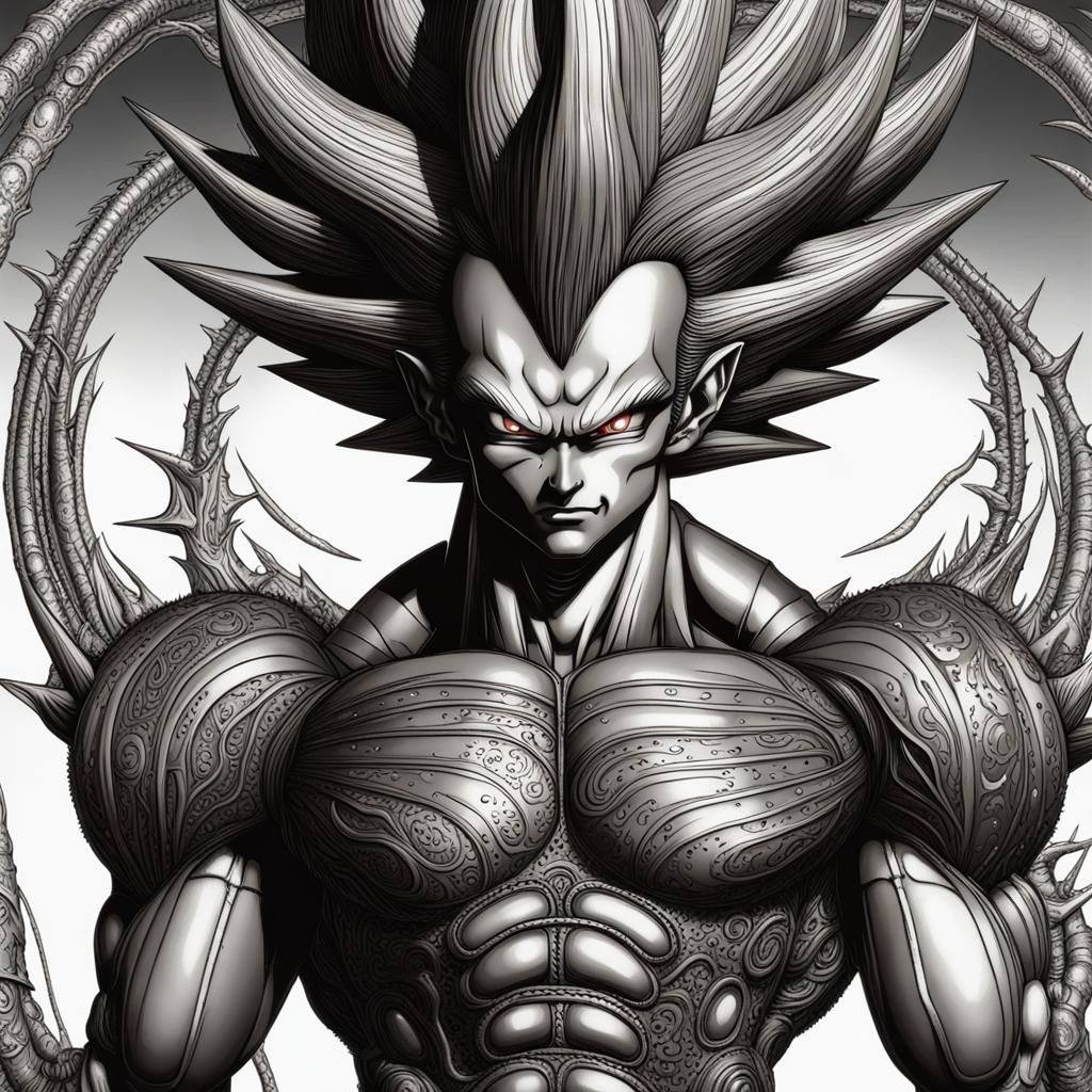 H.R. Giger's Goku - AI Generated Artwork - NightCafe Creator