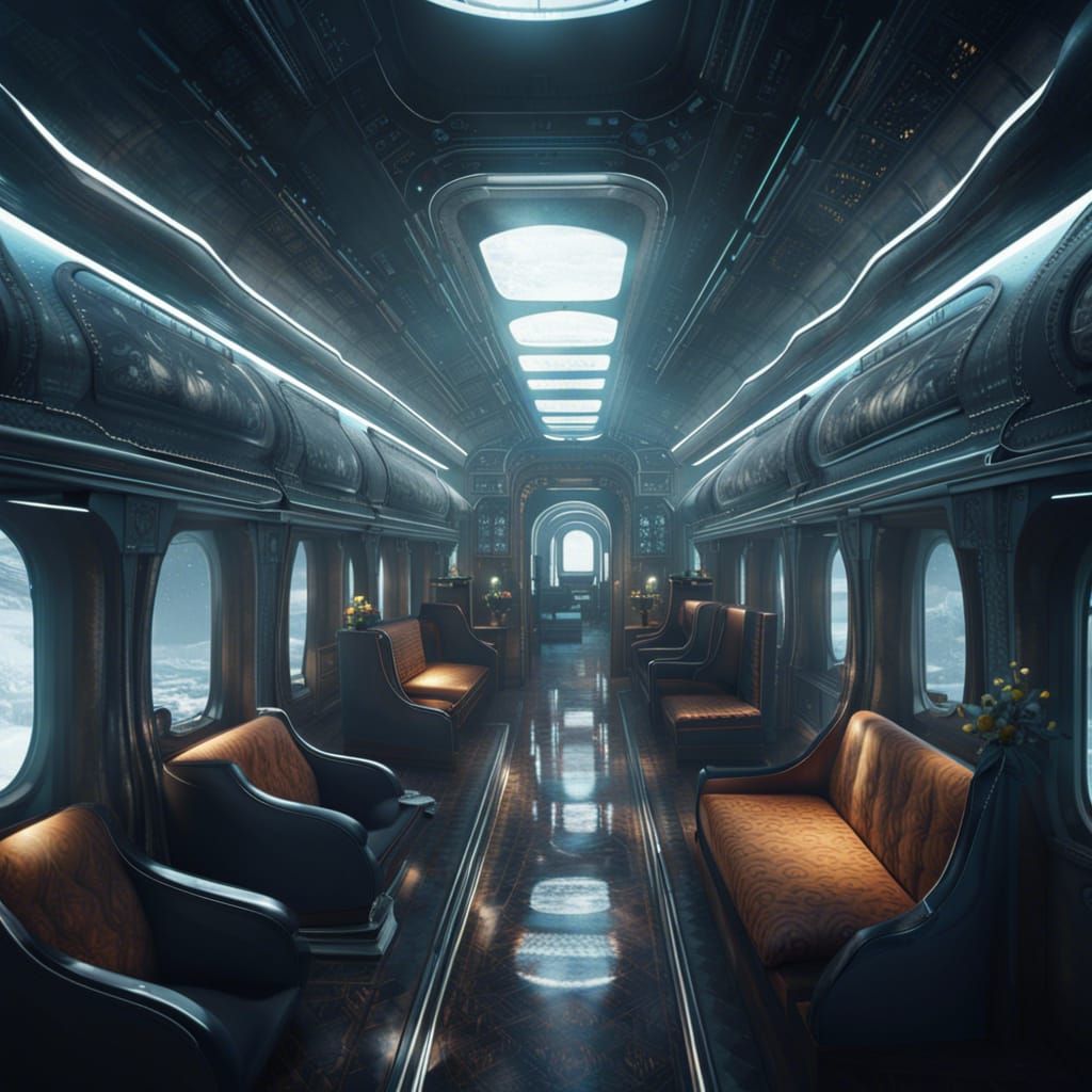 futuristic train - AI Generated Artwork - NightCafe Creator