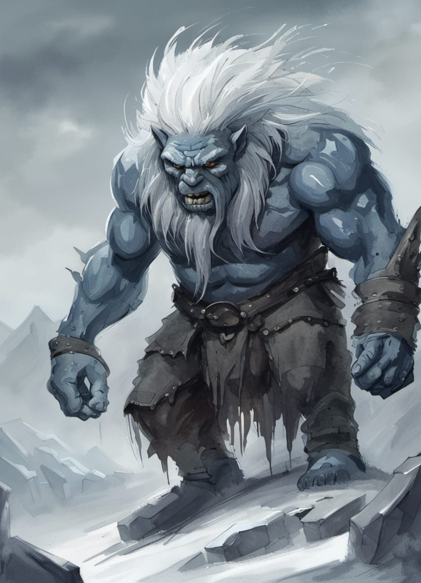 Portrait of a Frost Troll - AI Generated Artwork - NightCafe Creator