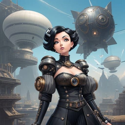 Betty Boop. Mature, curvy and lithe-bodied. "Create an illustration ...