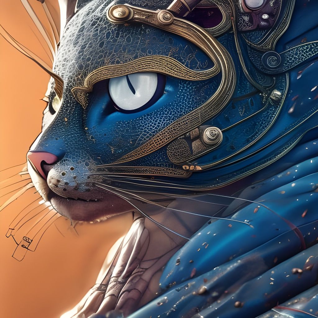 Armored Cat I.5 14 - AI Generated Artwork - NightCafe Creator