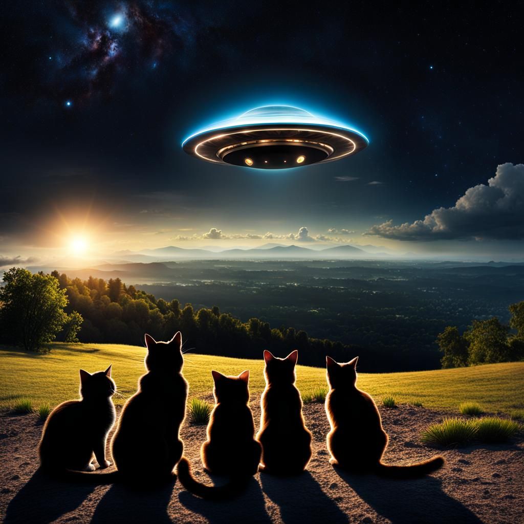 Cats are aliens - AI Generated Artwork - NightCafe Creator