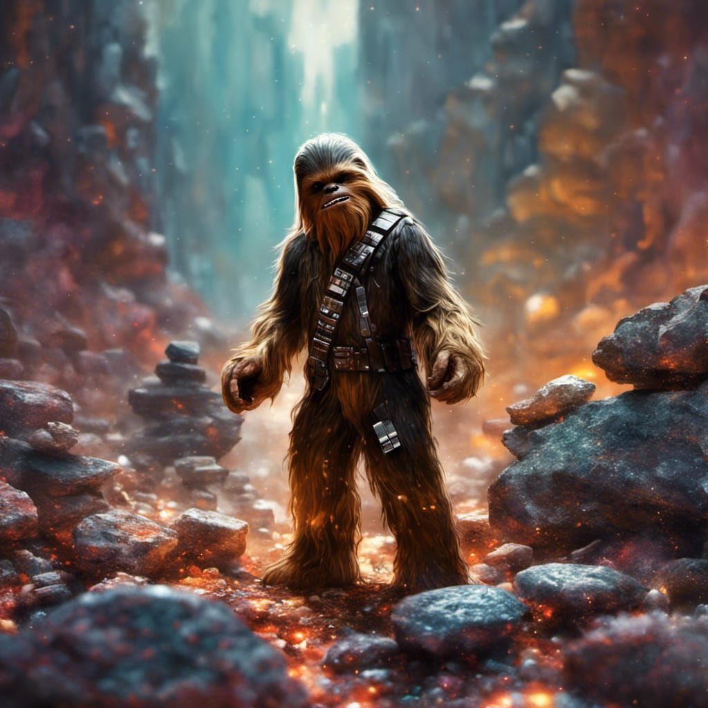 Wookiee holding a large sign that says "THANK YOU" , standing on ...