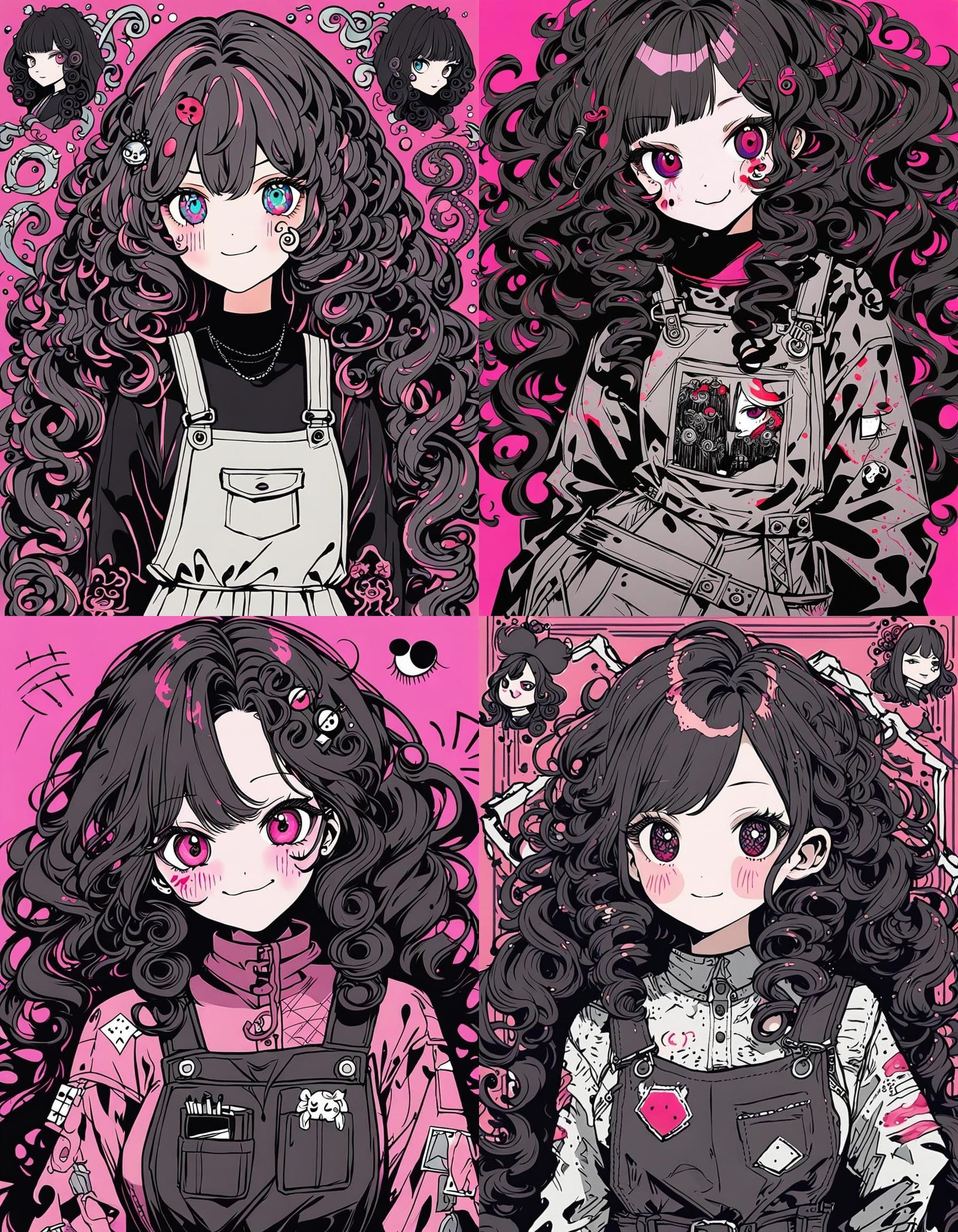 An anime-inspired drawing art collaboration of a girl who's sketch ...