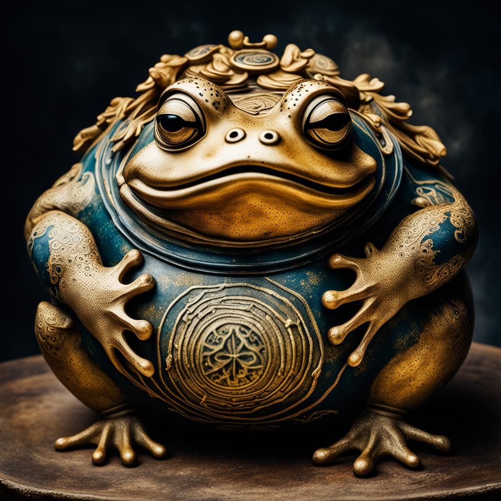 Hyper-maximalist Microphotograph Portrait: "Elaborate Oriental Clay ...