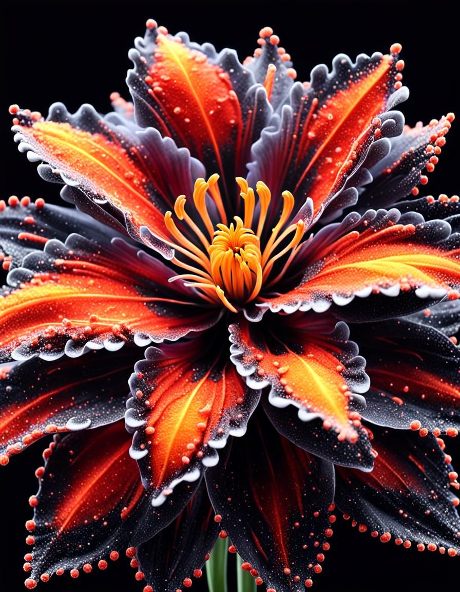 a swollen ibiscu flower - a swollen ibiscu flower