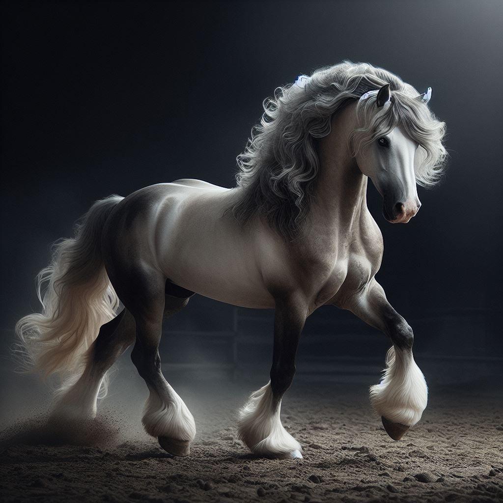 Grey tinker horse - AI Generated Artwork - NightCafe Creator