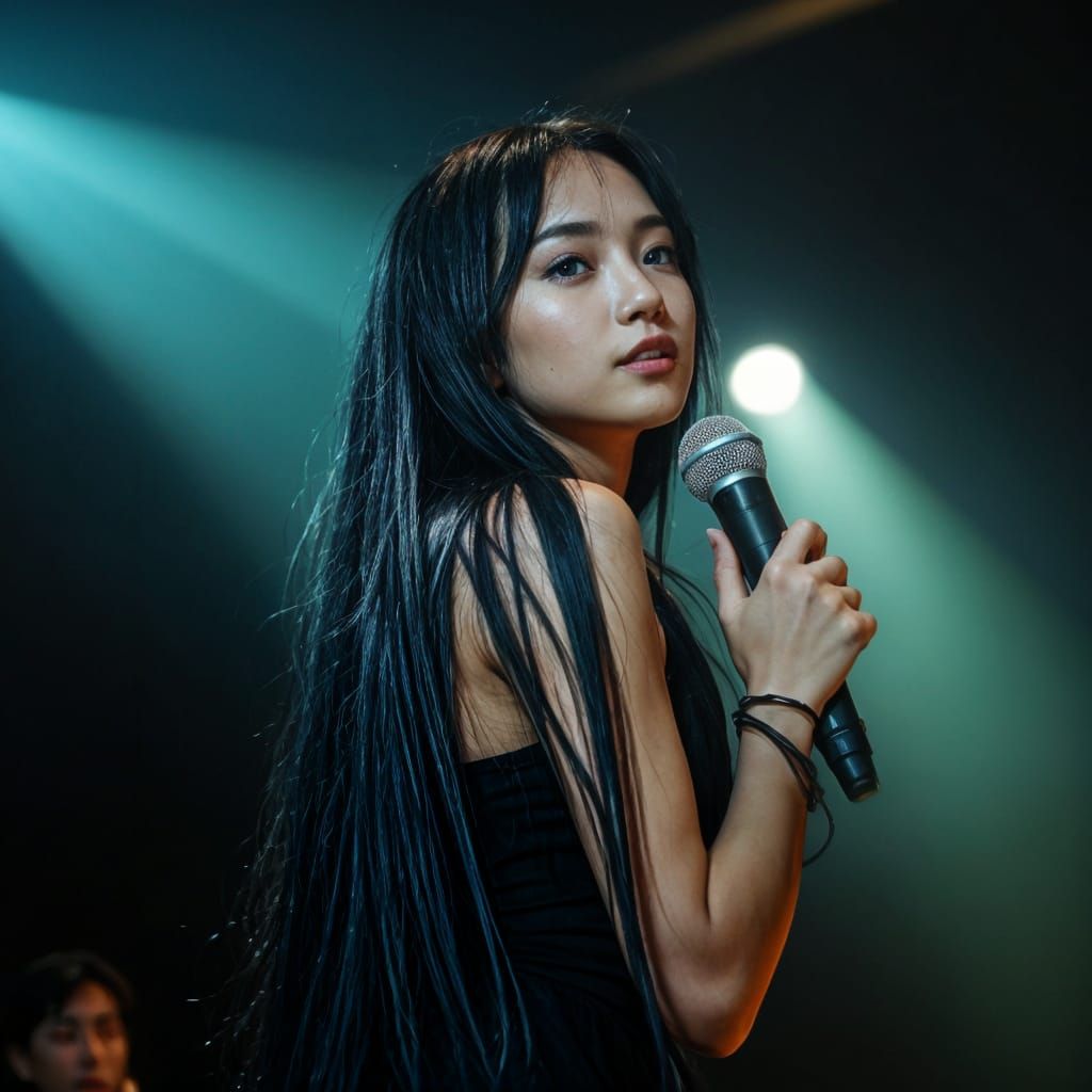 Sora- NeonPulse Singer - Confident K-Pop Idol Shines Under S...