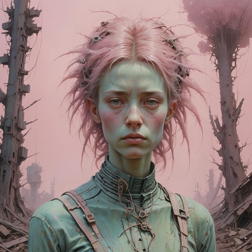 Pastel color dystopia - AI Generated Artwork - NightCafe Creator