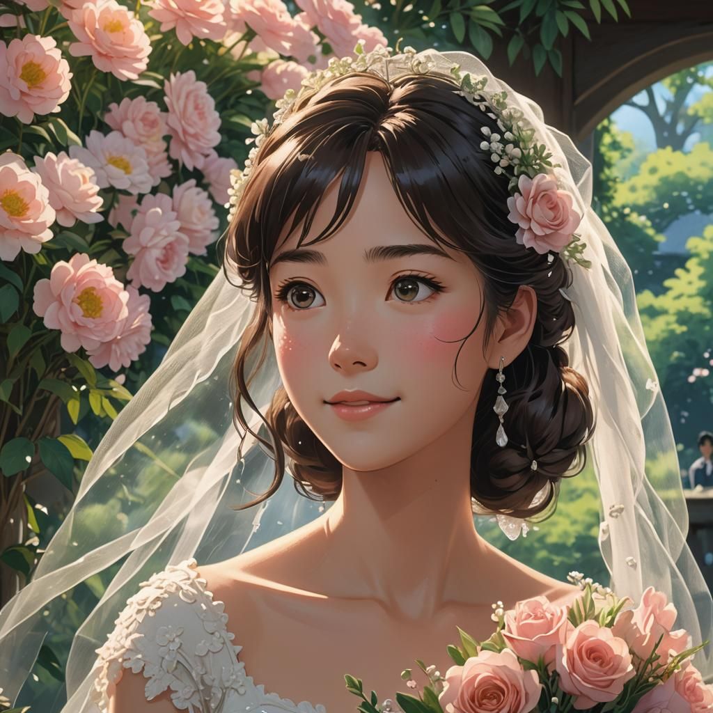 blushing bride 11 - AI Generated Artwork - NightCafe Creator