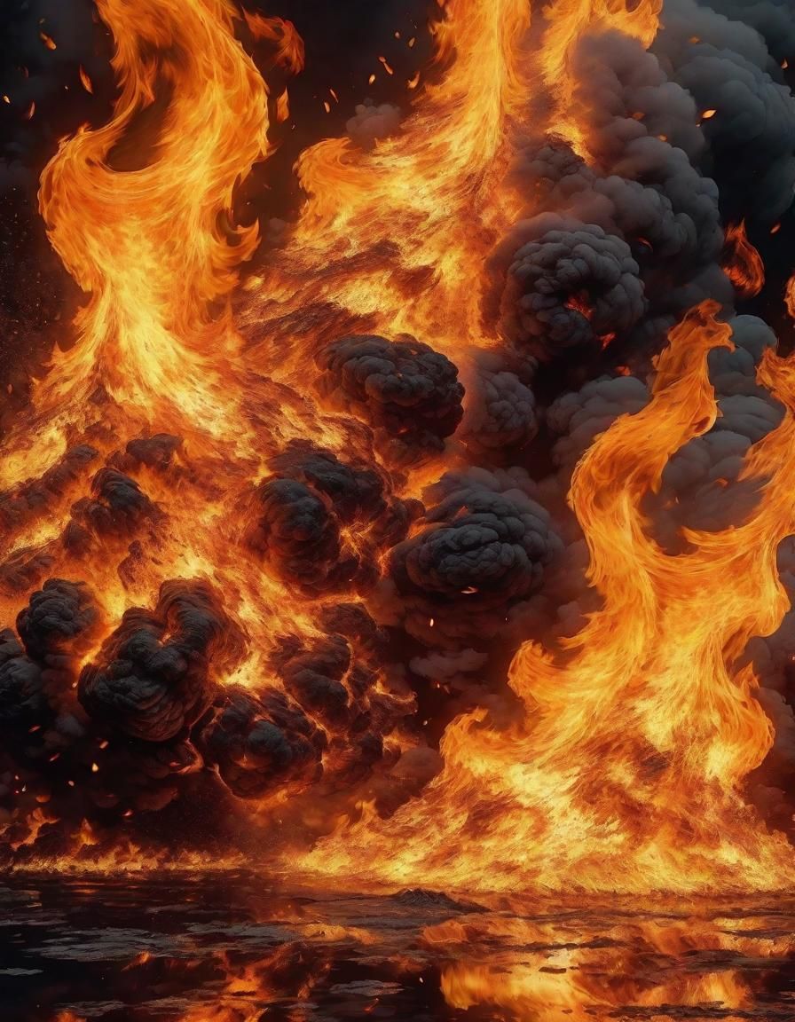 Sea of Flames - AI Generated Artwork - NightCafe Creator