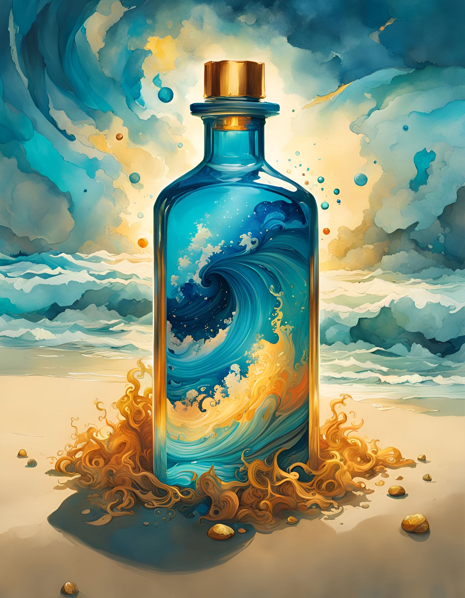 Wave Potion - AI Generated Artwork - NightCafe Creator