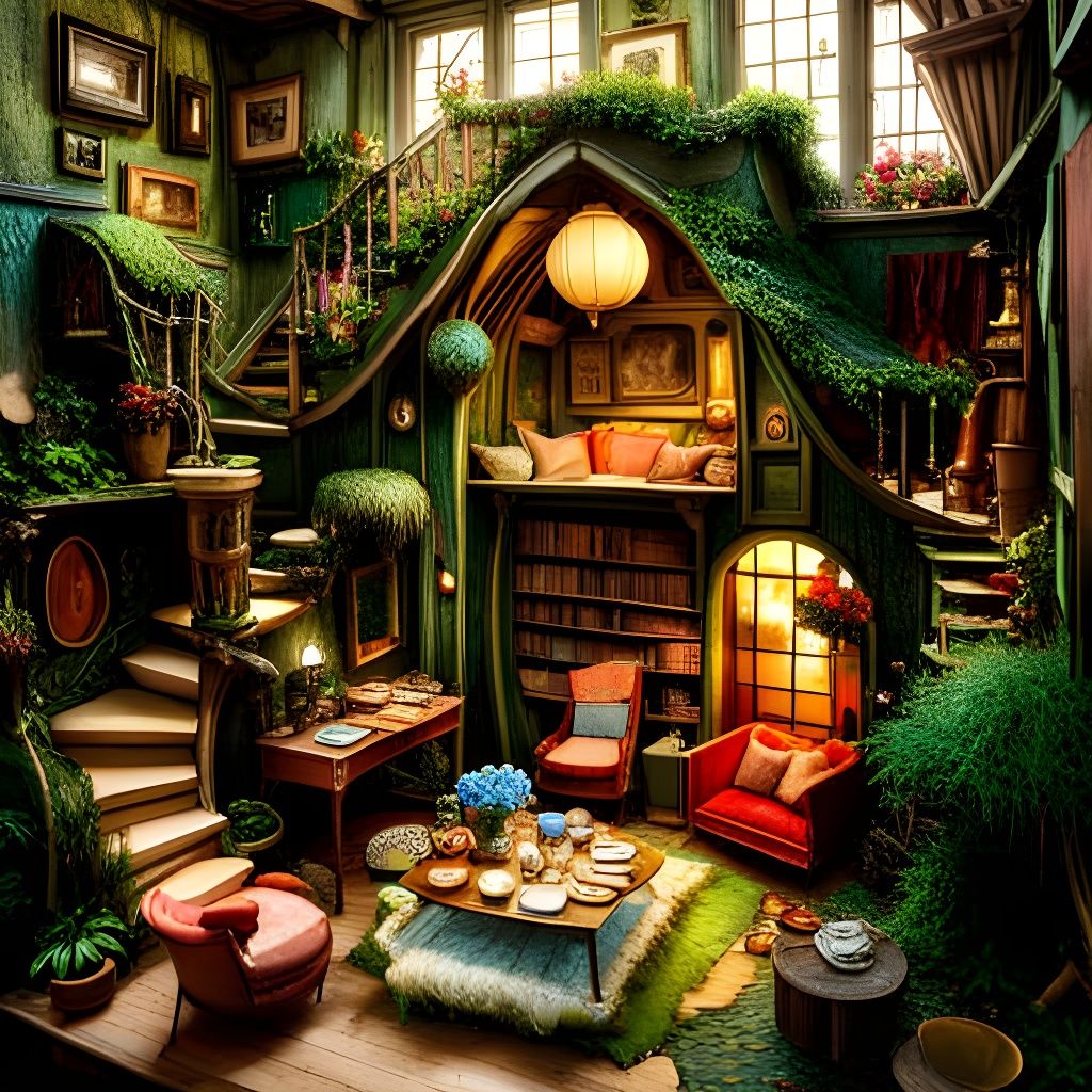 Inside the tiny pixies home - AI Generated Artwork - NightCafe Creator
