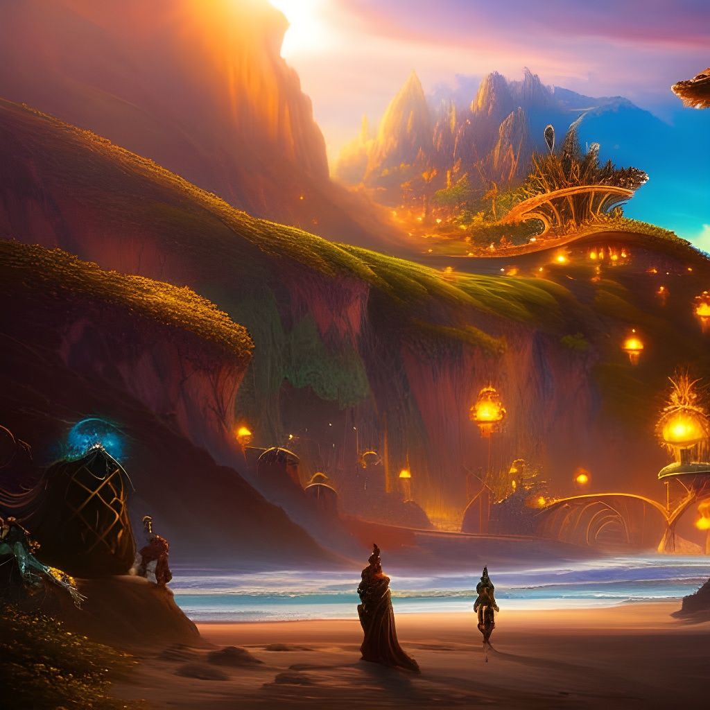 Sunrise at Smugglers Cove - AI Generated Artwork - NightCafe Creator