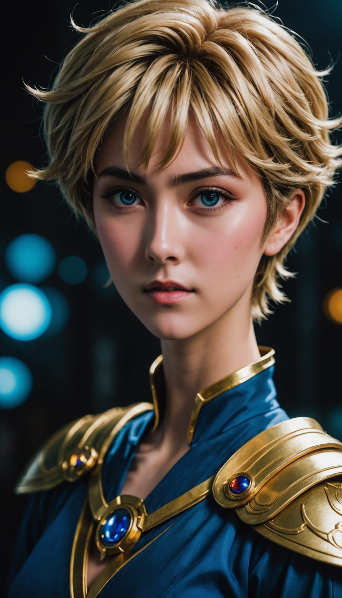 Anna, Space Explorer - Cosmic Sailor in Hyperealistic 8K