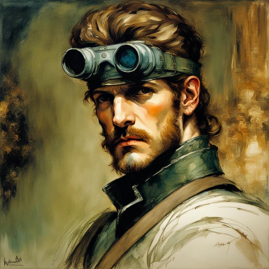 Classical portrait of Solid Snake - AI Generated Artwork - NightCafe ...