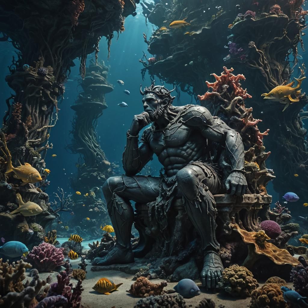 The Thinker (actually the very, very deep thinker) - AI Generated ...