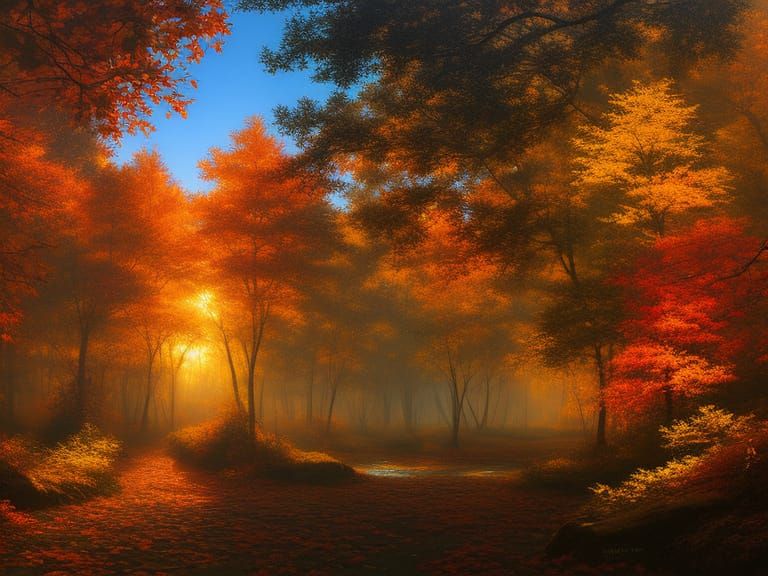 Autumn Splendour - AI Generated Artwork - NightCafe Creator
