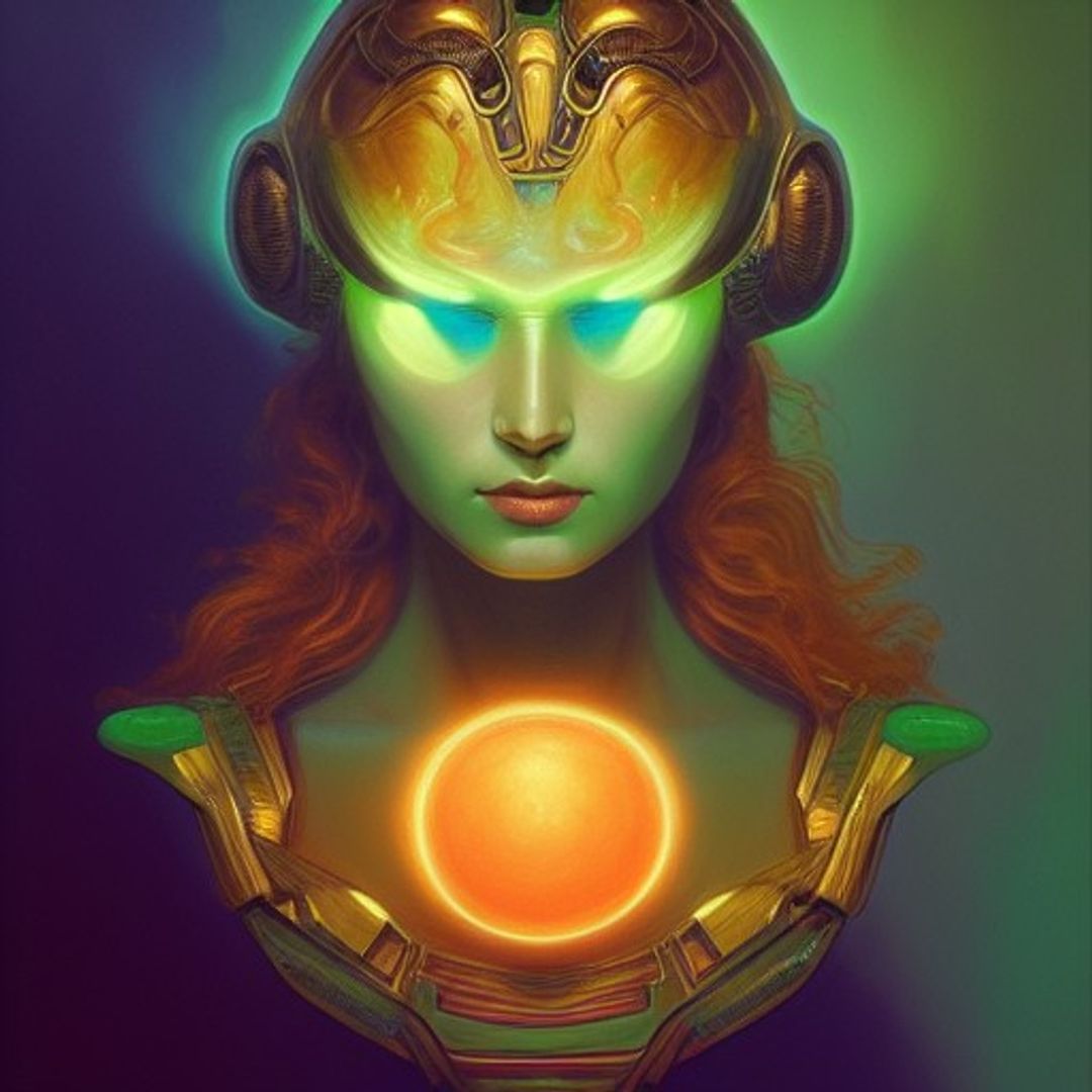 Alien Goddess - AI Generated Artwork - NightCafe Creator