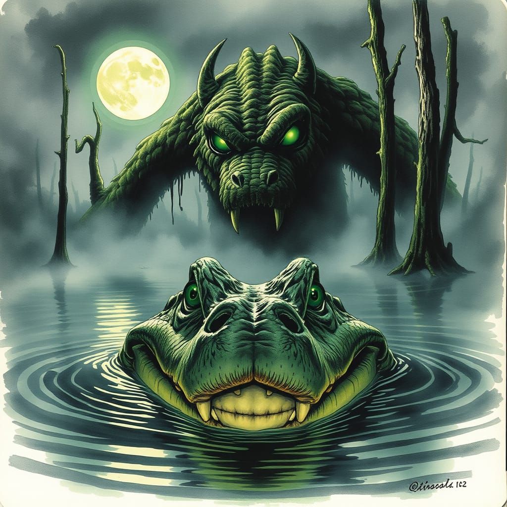 Green Eyes in the Swamp - Ethereal Swamp Encounter in Waterc...