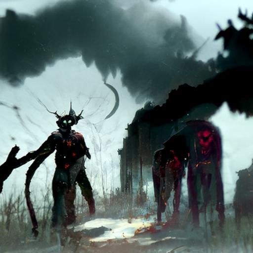 Demonic Hellscape - AI Generated Artwork - NightCafe Creator