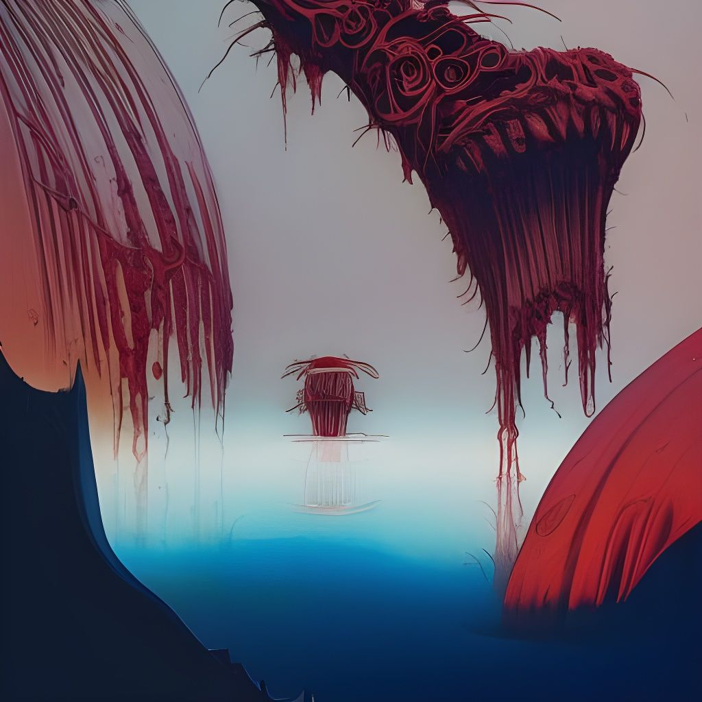 There Will Be Blood Moebius gothic art colorful complex detailed ...