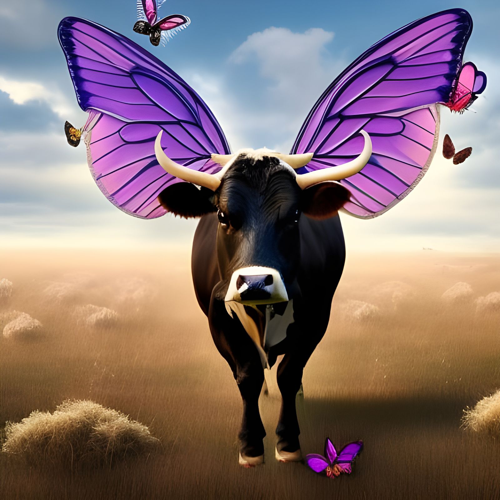 Flying Cow - AI Generated Artwork - NightCafe Creator
