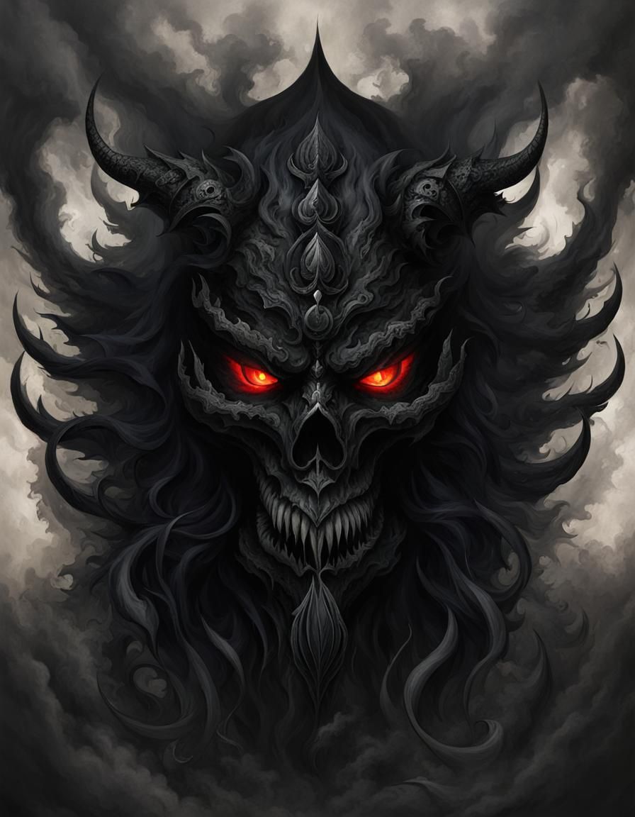 black smoke demon - AI Generated Artwork - NightCafe Creator