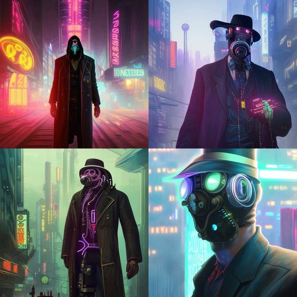 Cyberpunk plague doctor - AI Generated Artwork - NightCafe Creator