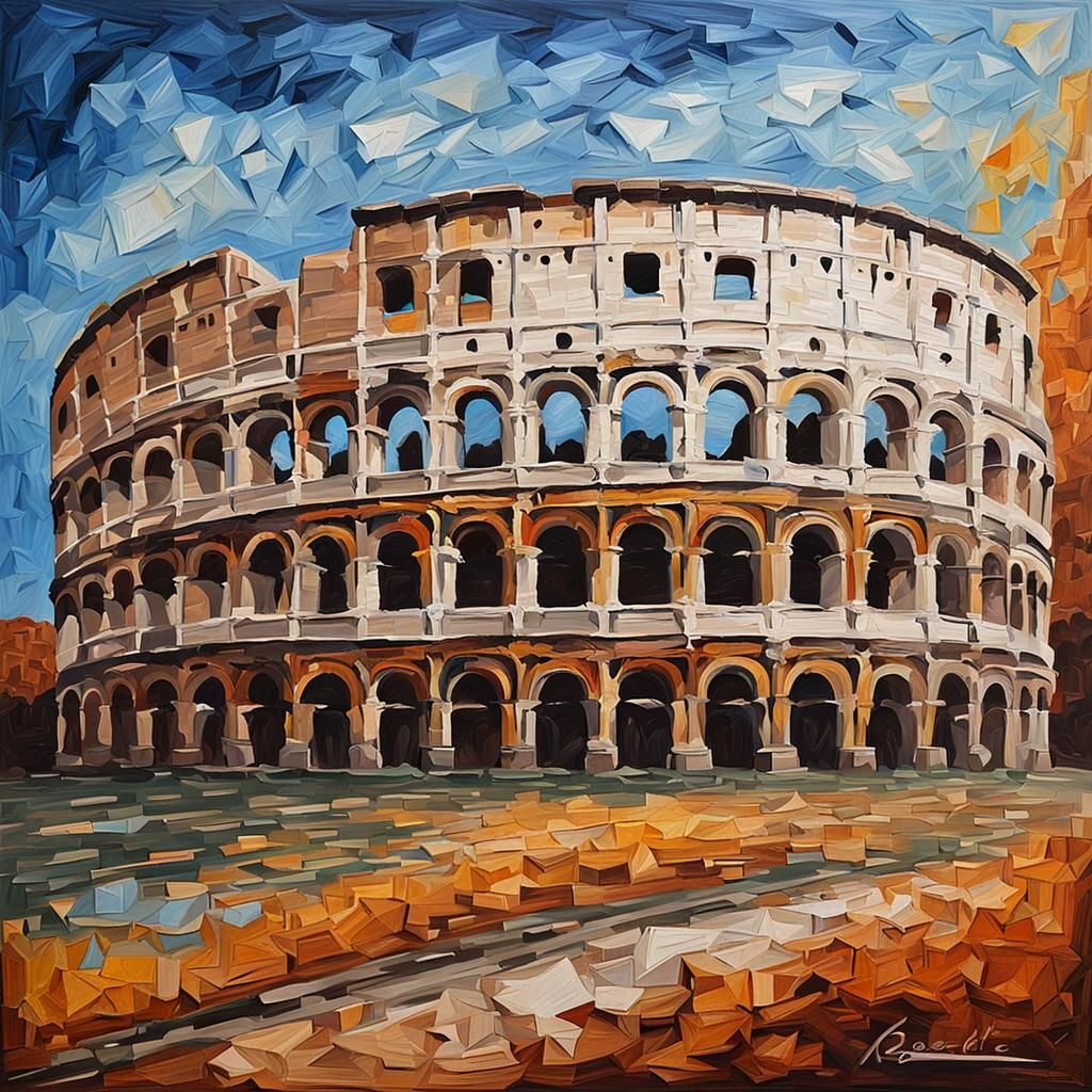 The Roman Colosseum - AI Generated Artwork - NightCafe Creator