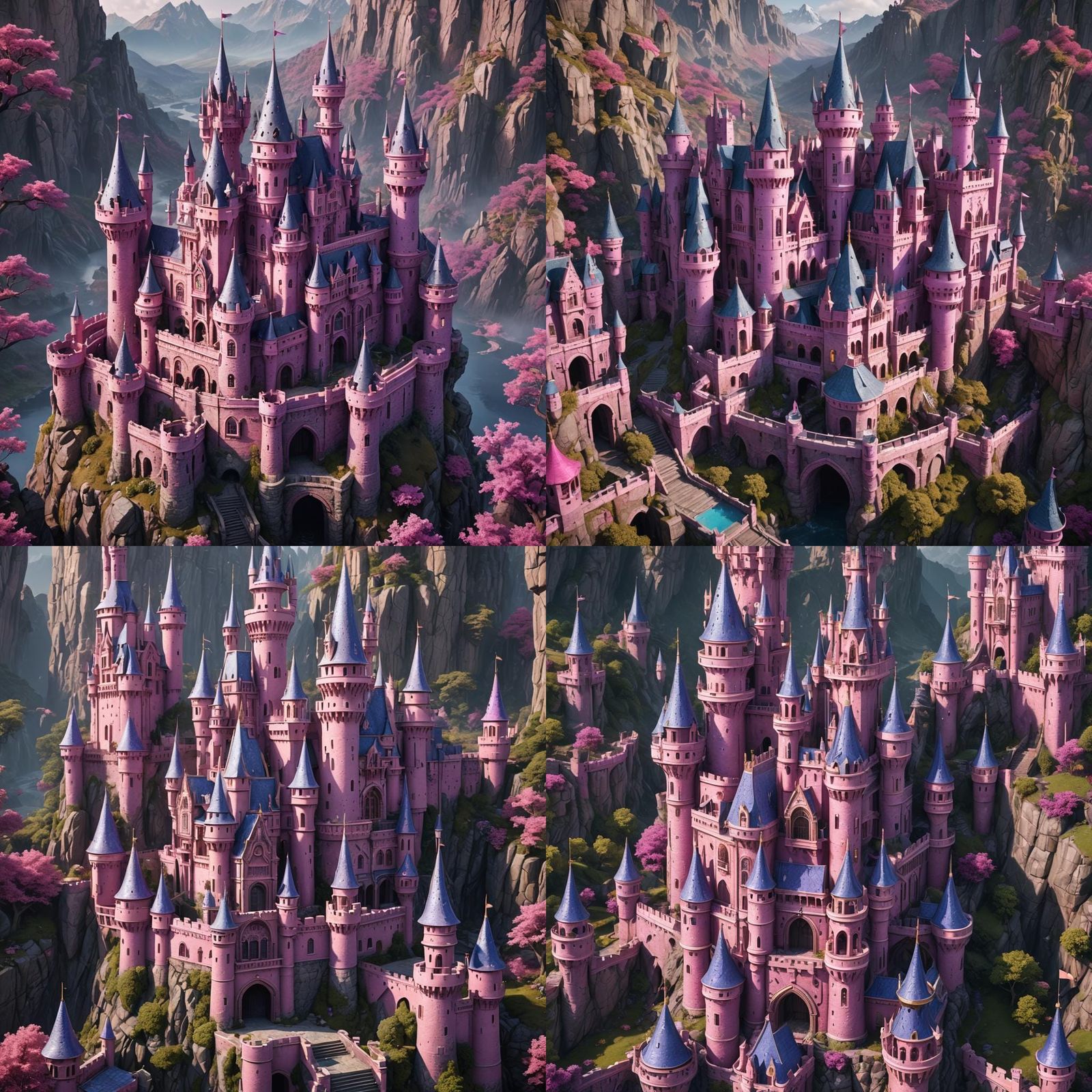 I want a pink and purple castle which is detailed and it supposed to ...