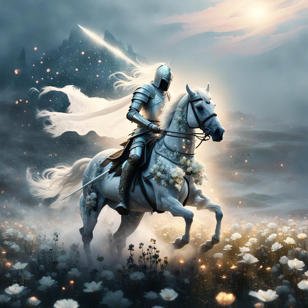 A ghostly knight - Ethereal Fantasy Knight on Enchanted Pla...