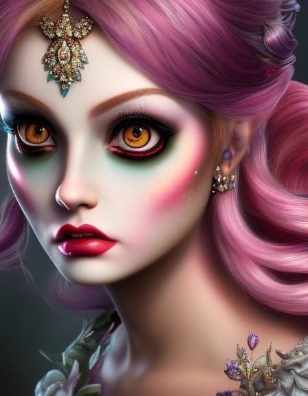 beautiful detailed photorealistic painting of a zombie fairy princess ...