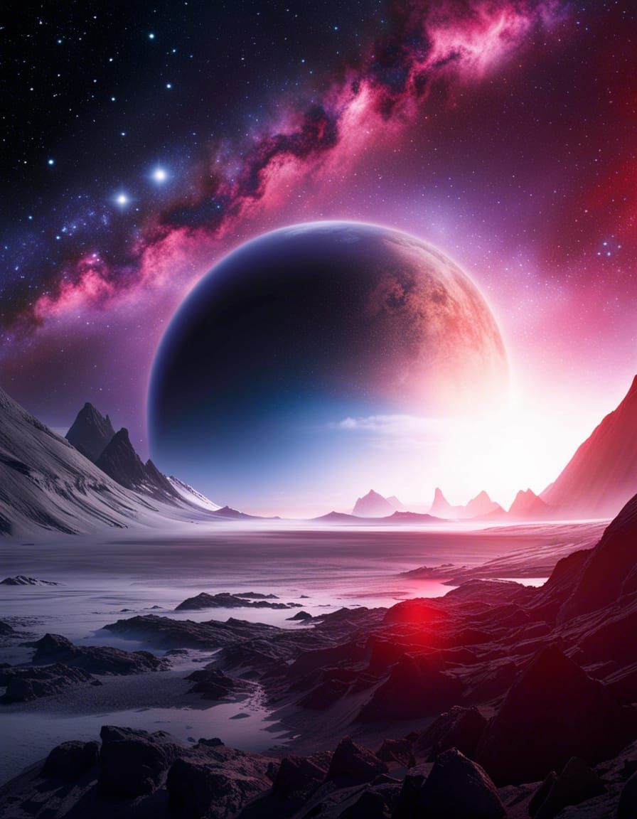 Space landscape - AI Generated Artwork - NightCafe Creator