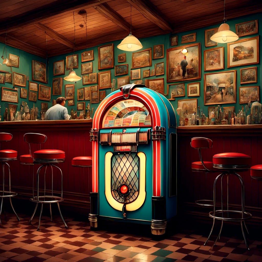 a 1950s jukebox - AI Generated Artwork - NightCafe Creator