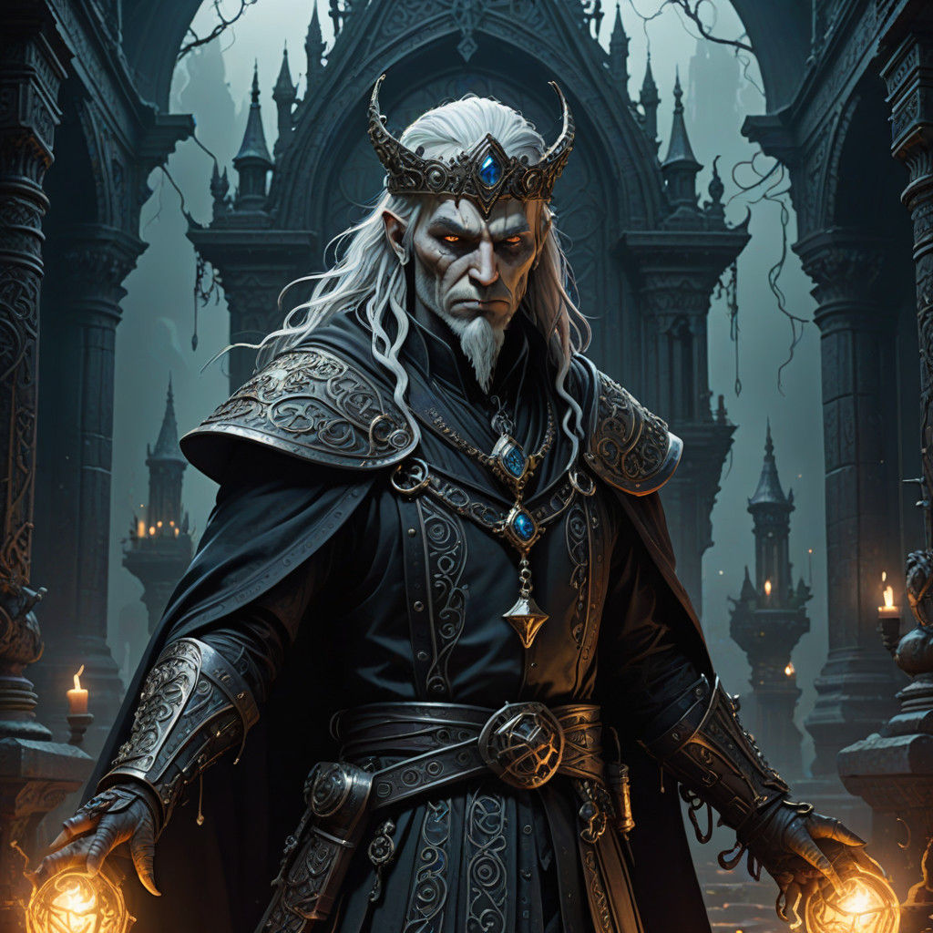 Ethereal Cybergoth Wizard in Ultraviolet Haze - AI Art