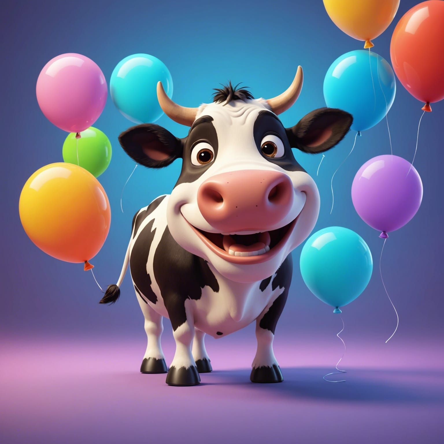 Bessie The Cows Birthday! - AI Generated Artwork - NightCafe Creator