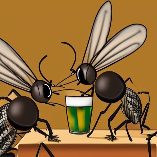 So I said... "there's a beer in my fly, hahaha" - AI Generated Artwork ...